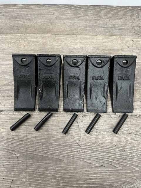 5 Pack X156L Long Teeth with Roll Pins FREE SHIPPING for Digging ...