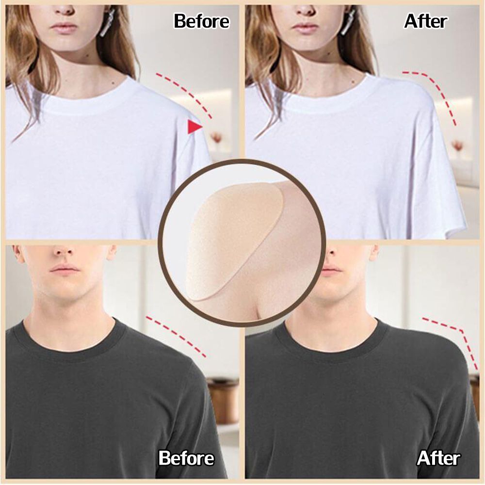 Silicone Naturally Increased 2 IN Invisible Shoulder Pads Soft Anti ...