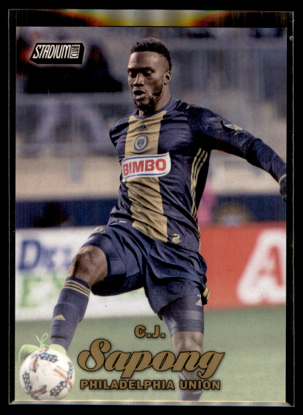 2017 Topps Stadium Club MLS Soccer GOLD #29 C.J. Sapong - Philadelphia ...