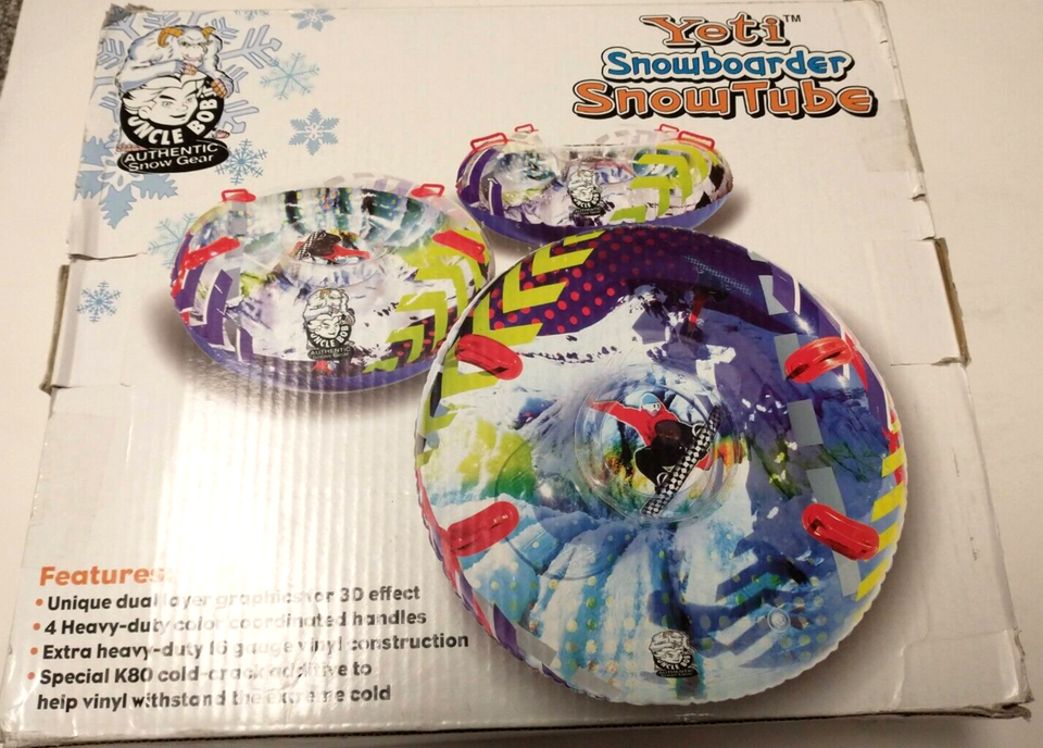 Yeti Inflatable Snowboarder Snow Tube Sled Float Tube 50" NIB Uncle Bob ...