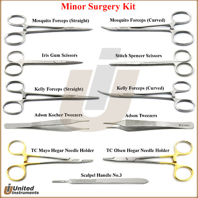 Minor Surgery Kit Surgical Dissection Tools Veterinary Dissecting ...
