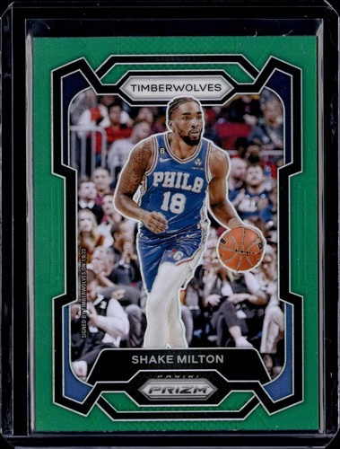 Shake Milton 2023-24 Panini Prizm #215 Prizms Green Minnesota ...