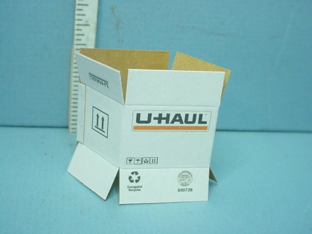 Miniature U-Haul Shipping Box White Cindi's Minis 1/12th Scale | eBay