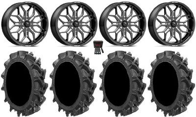 MSA Sniper 24" Wheels Milled 42" MotoHavok Tires Pioneer 1000 / Talon ...