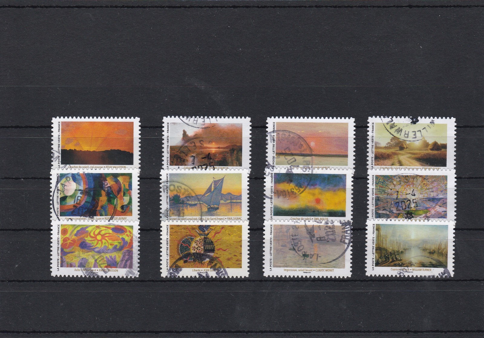 FRANCE 2025 Grand Soleil Lot Of 12 Stamps Canceled Round Cancels | eBay UK