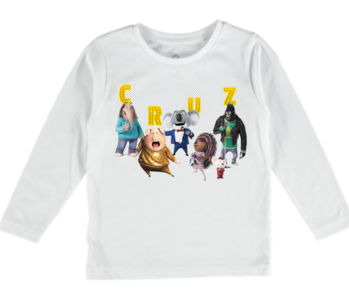 Sing 2 personalised tshirt boys toddler tops name birthday gift girls ...