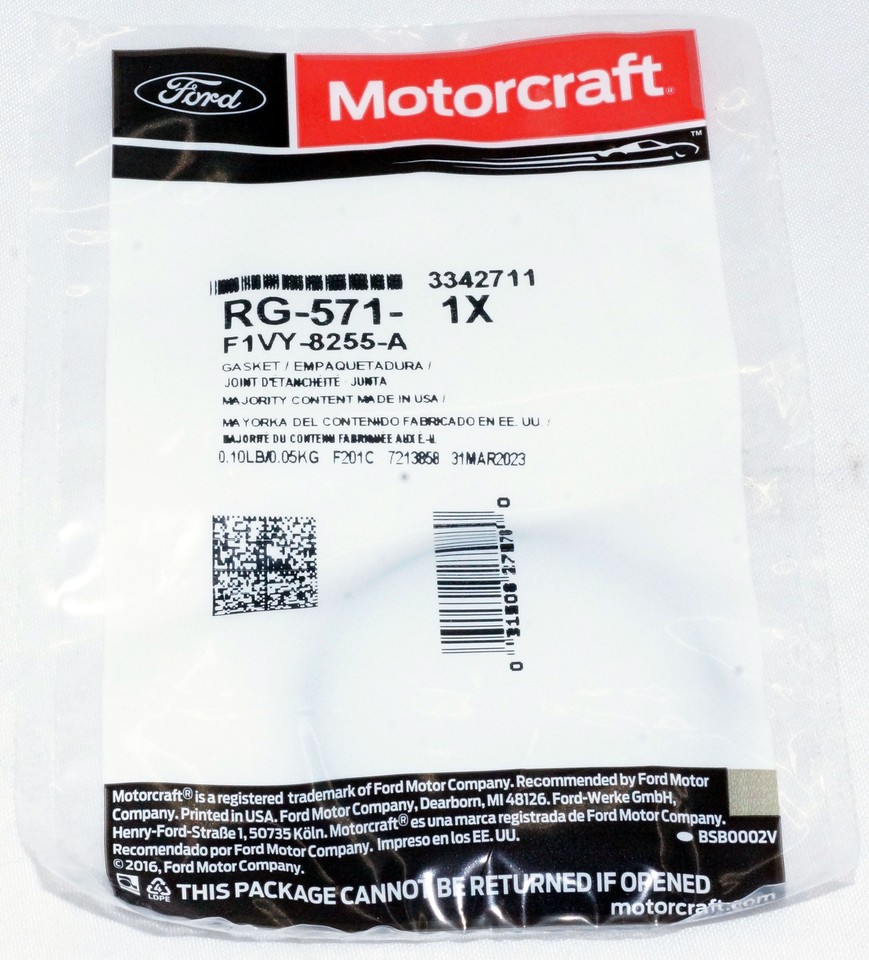Genuine OEM Motorcraft RT1254 Engine Thermostat and RG571 Gasket Seal ...