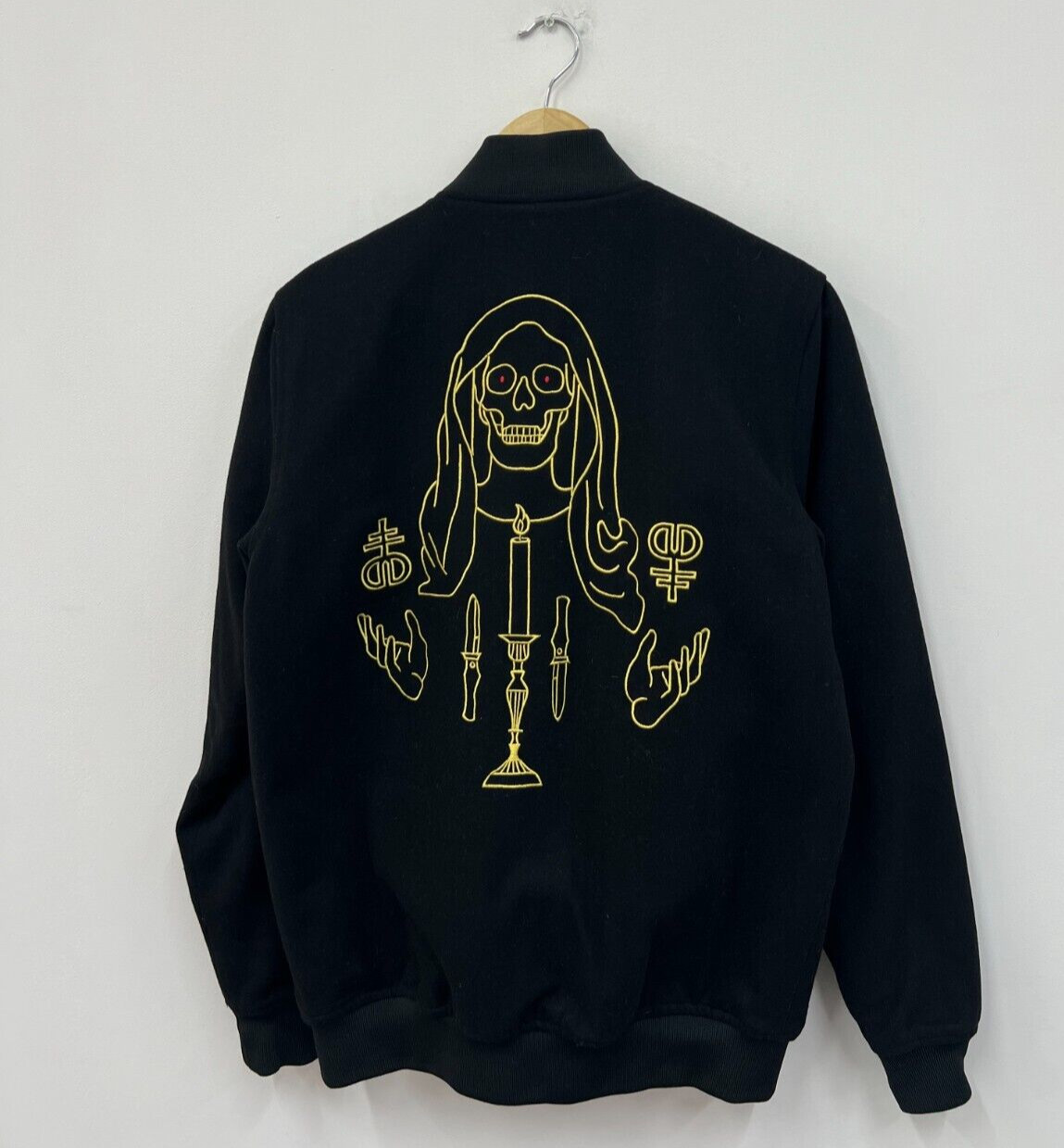 Drop Dead Padded Wool Bomber Jacket Mens Size S - Gem