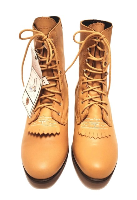Ariat Women Riding Boot A1 Competitor Size 7.5m Leather Lace up Pre ...