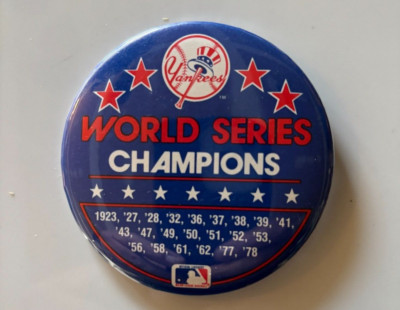 NEW YORK YANKEES WORLD SERIES 78 CHAMP MLB BASEBALL VINTAGE PINBACK ...