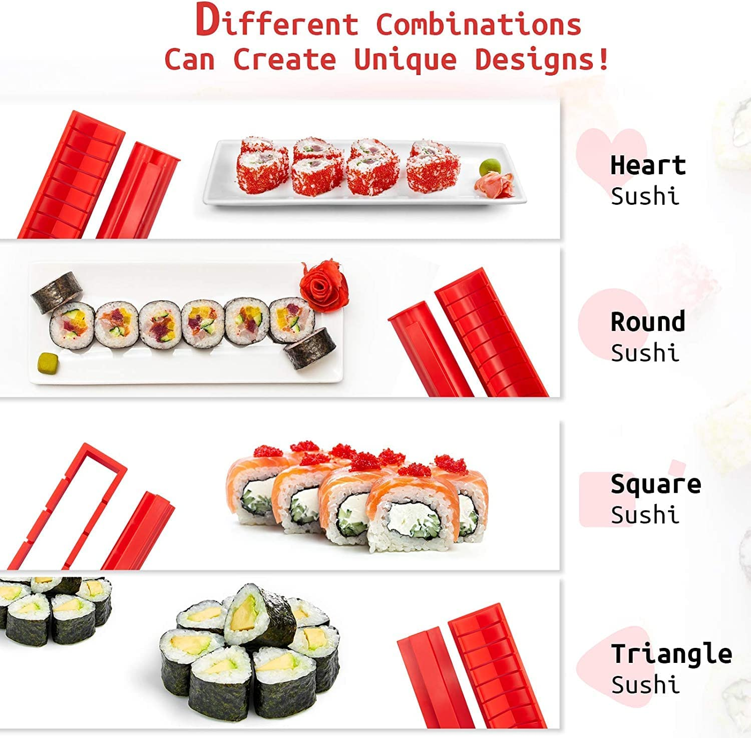 Sushi Making Set, 10 PCS DIY Sushi Production Kit, Super Sushi Tools ...