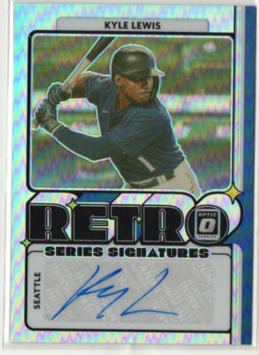 Kyle Lewis 2021 Donruss Optic Retro Series Signatures Silver Prizm AUTO ...