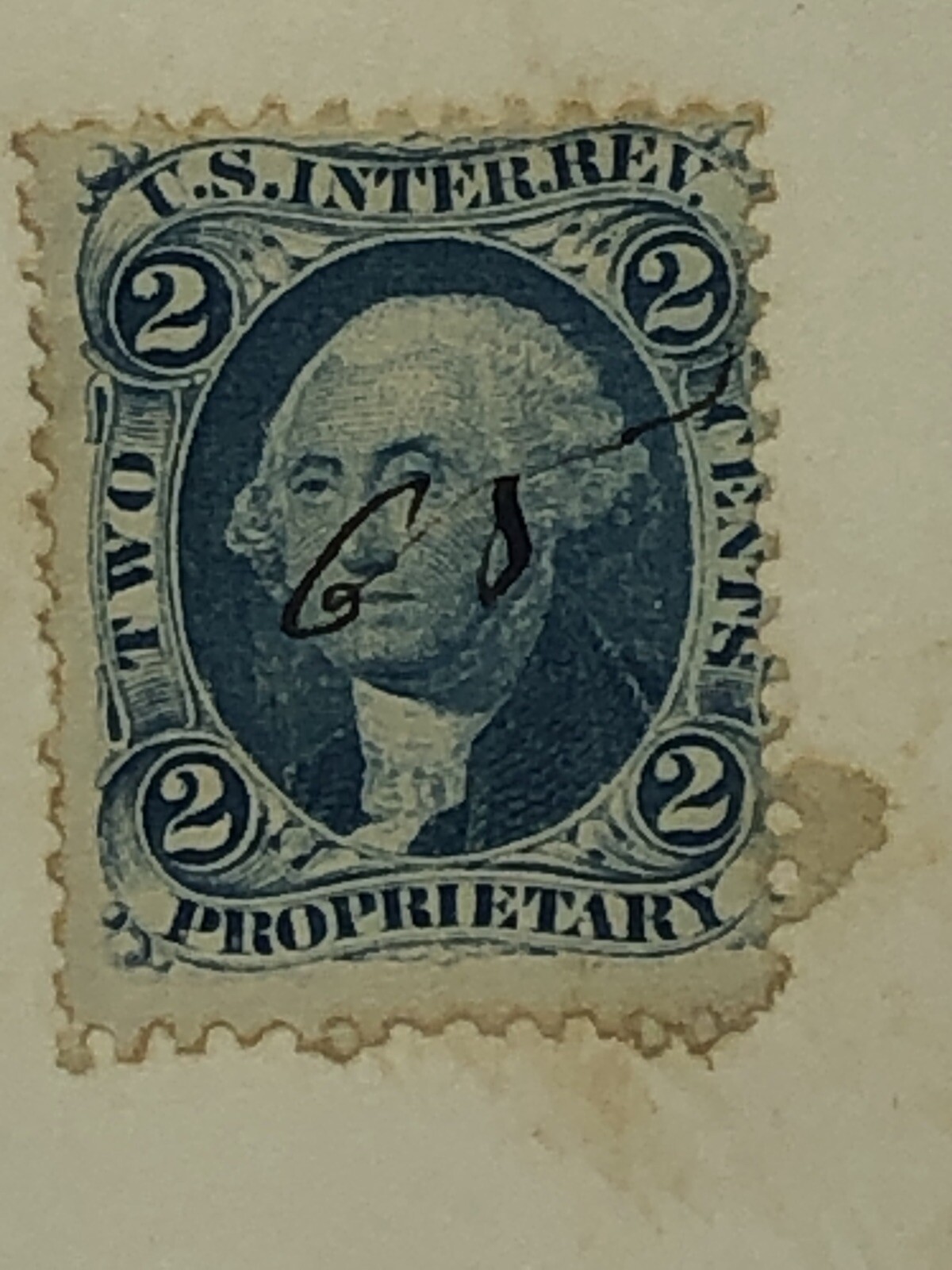 Civil War Tax Stamp Cabinet Photo Handsome Man H. C. Phillips ...