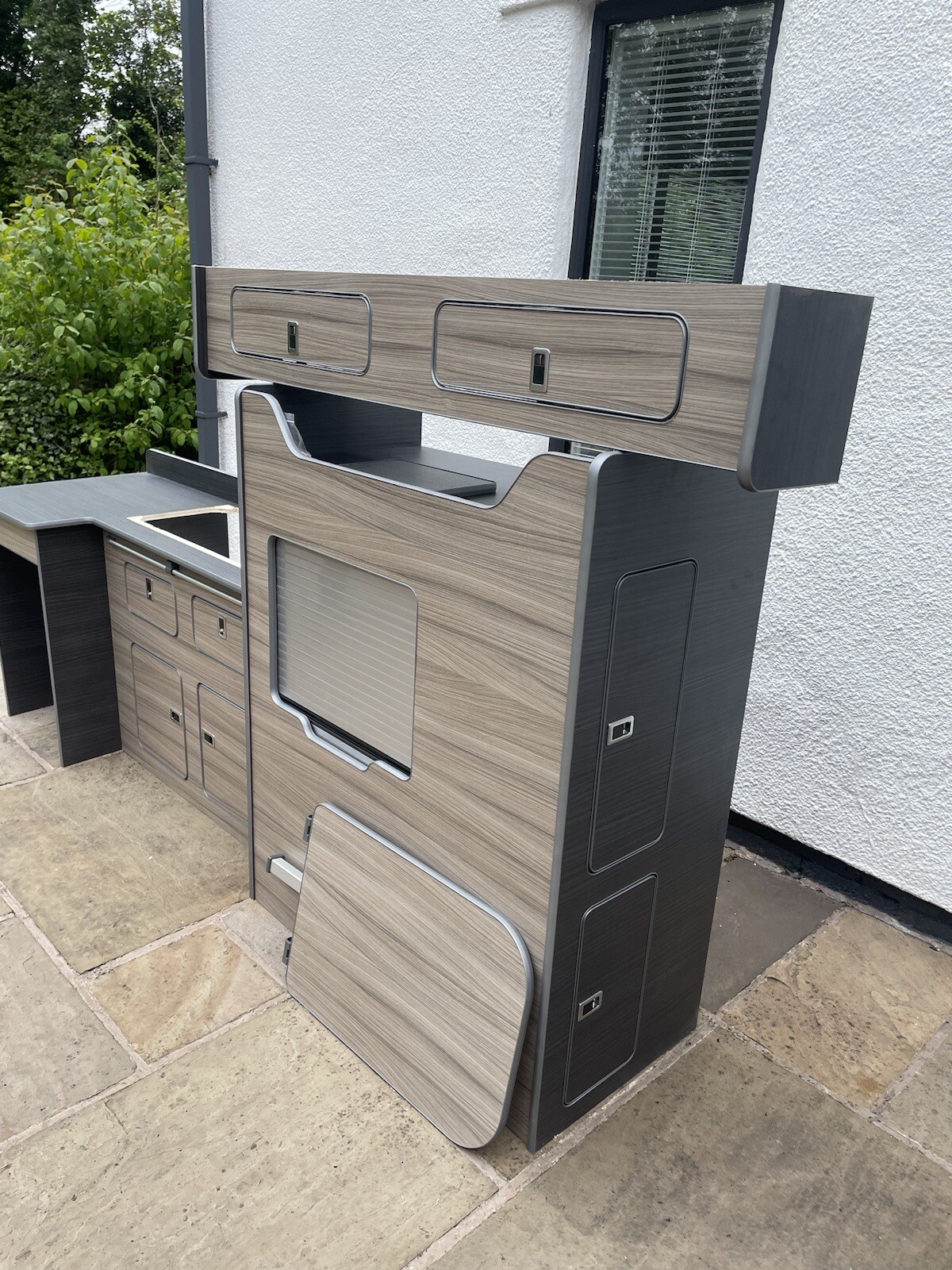 LWB Camper Conversion Plywood Kitchen Unit Transporter Vivaro Traffic ...