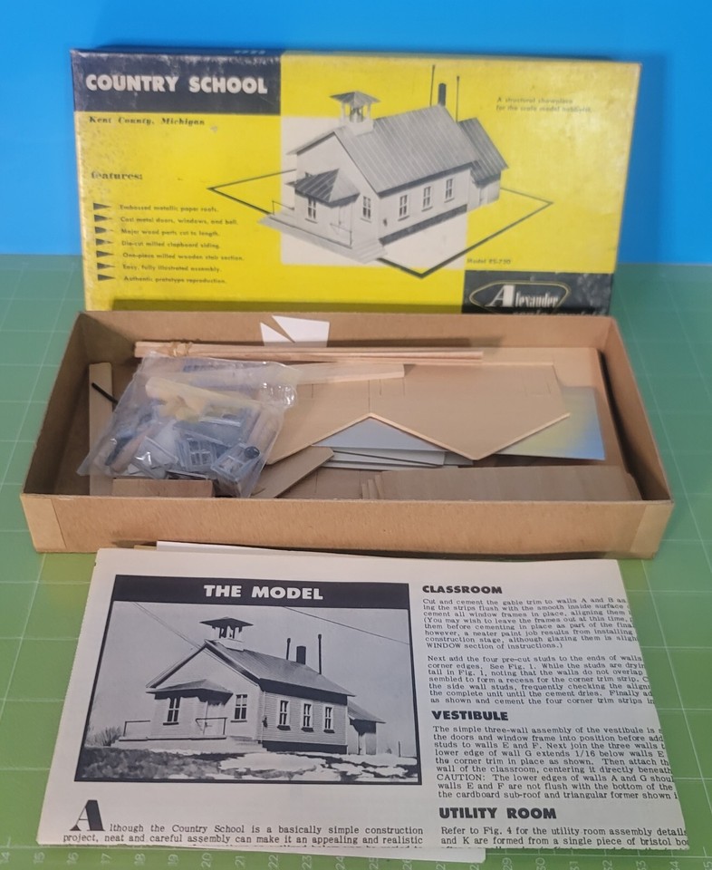 CB15 Alexander Scale RS-750 HO Country School Building Kit | eBay