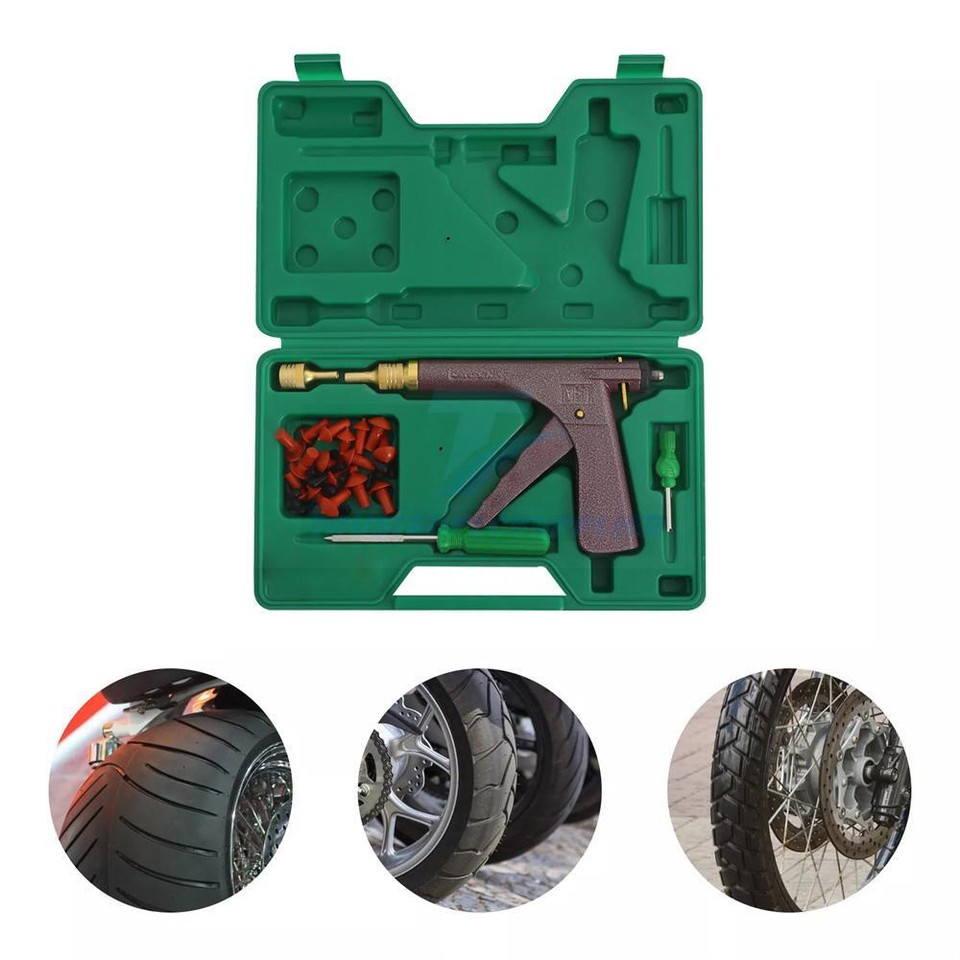 Tire Plugger Tubeless Tire Wheel Repair Gun Kit Mushroom Plug Probe ...