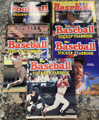 Topps Baseball Sticker Album 1986 1987 1988 1989 Football 1987! Panini ...