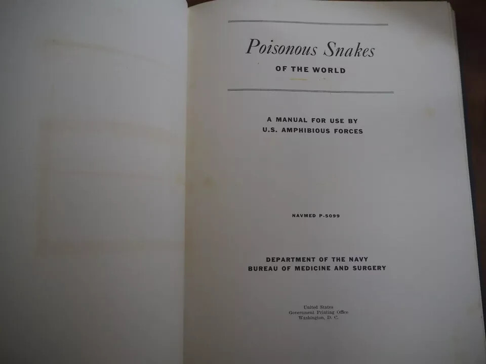 Poisonous Snakes of The World US Navy - Amphibious Forces | eBay UK