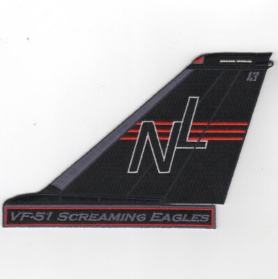 US NAVY VF-51 'EAGLES' F-14 Tomcat Tailfin (Black / NL Tail code / WITH ...
