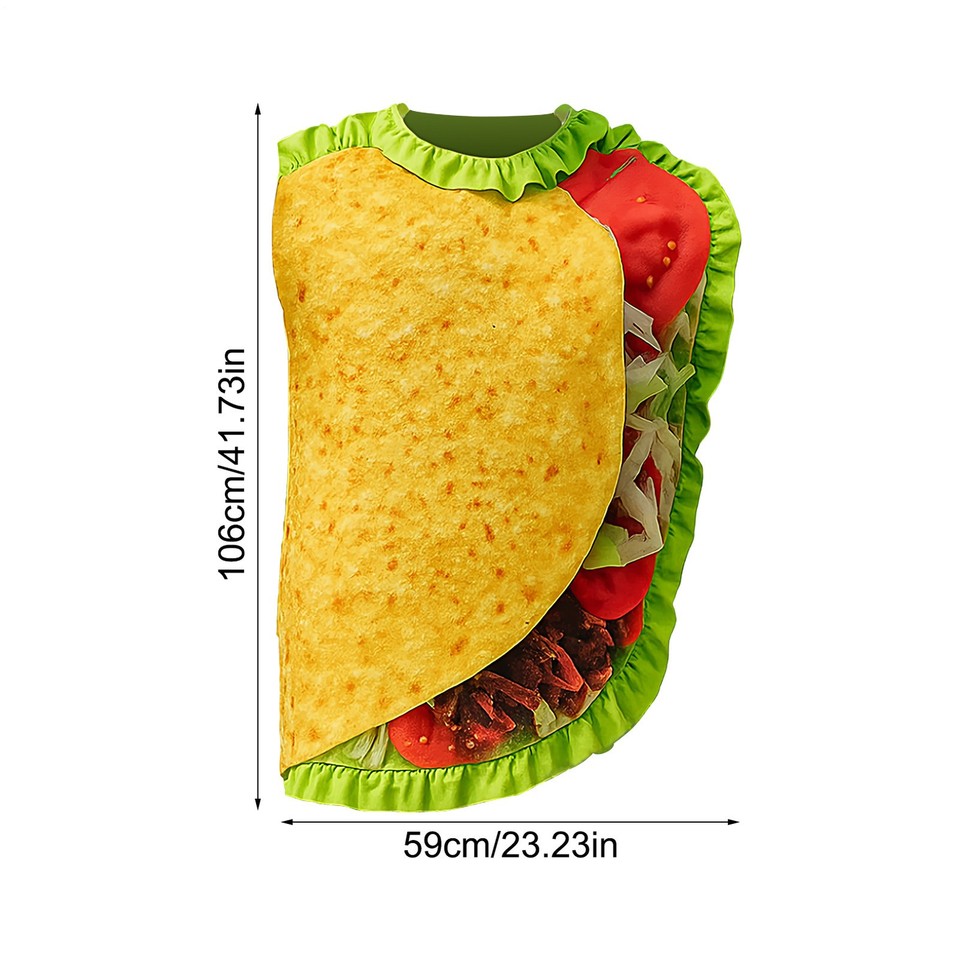 Taco Costume Halloween Mexican Burrito Cosplay Party Fun Outfit Outfits ...