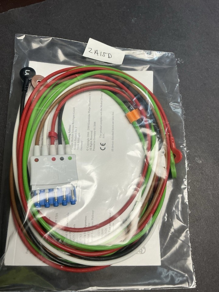 Philips, (M1644A), CBL, 5 Lead Set Snap, AAMI, ICU #(2A15D) | eBay
