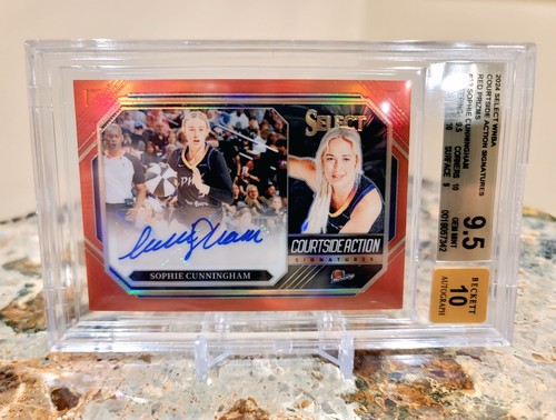 2024 Select WNBA Courtside Action Signatures Red /99 AUTO Sophie ...