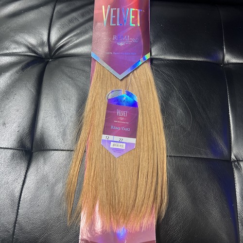 Velvet Remi by Outre 100% Human Hair Extensions 12” #27 Blonde | eBay