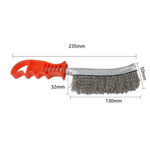 Plastic Handle Stainless Steel Wire Hand Scratch Brush Rust & Weld Clean Brush | eBay UK