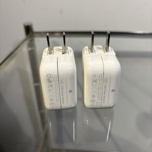 Lot of 2 Genuine Apple 10W USB Power Adapter A1357 & 12W A1401 USED | eBay