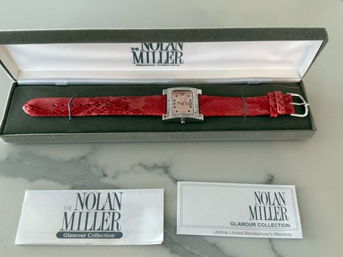 NEW Nolan Miller Glamour Collection Ladies Watch Pink Simulated ...