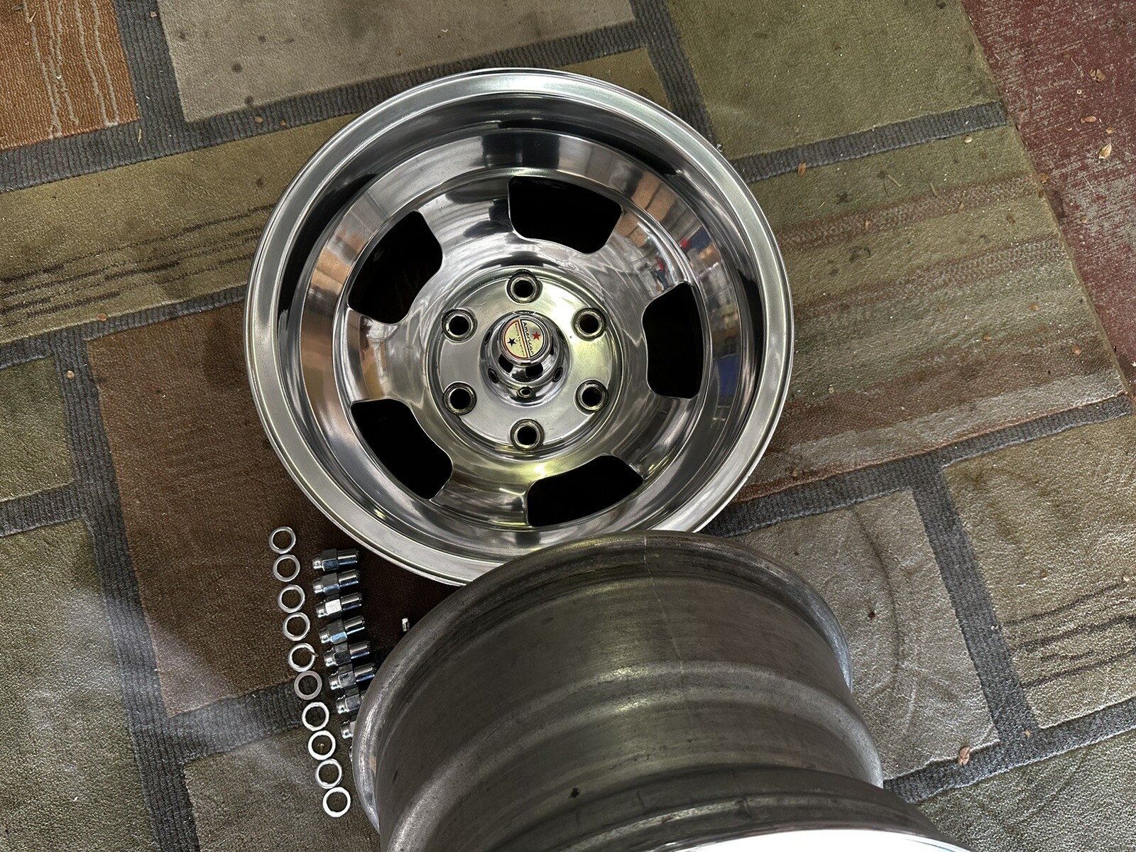 (2) 15x8.5 VINTAGE REAL AMERICAN RACING SLOT MAGS CHEVY 6 LUG 2WD TRUCK ...