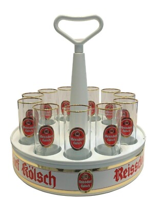 12 Reissdorf Fruh Gaffel Kolsch Cologne German Beer Glasses & Kranz ...