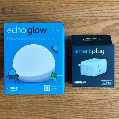 Amazon Echo Glow + Smart Plug (both work with Alexa) BRAND NEW SEALED ...