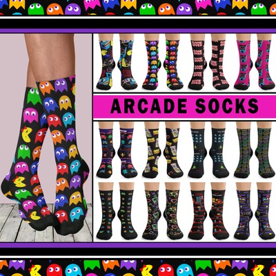 Retro Arcade Games Unisex Crew Socks #2 - Premium Quality 1980s ...