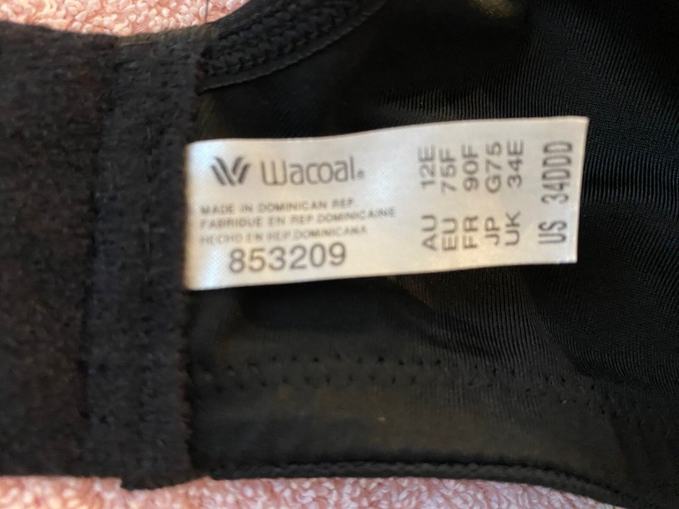 Wacoal Sport Contour UW Bra #853209 New W/O Tags Sizes 32G, 34DDD, 34G ...