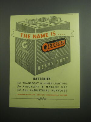 1948 Oldham Batteries Ad - The name is Oldham | eBay