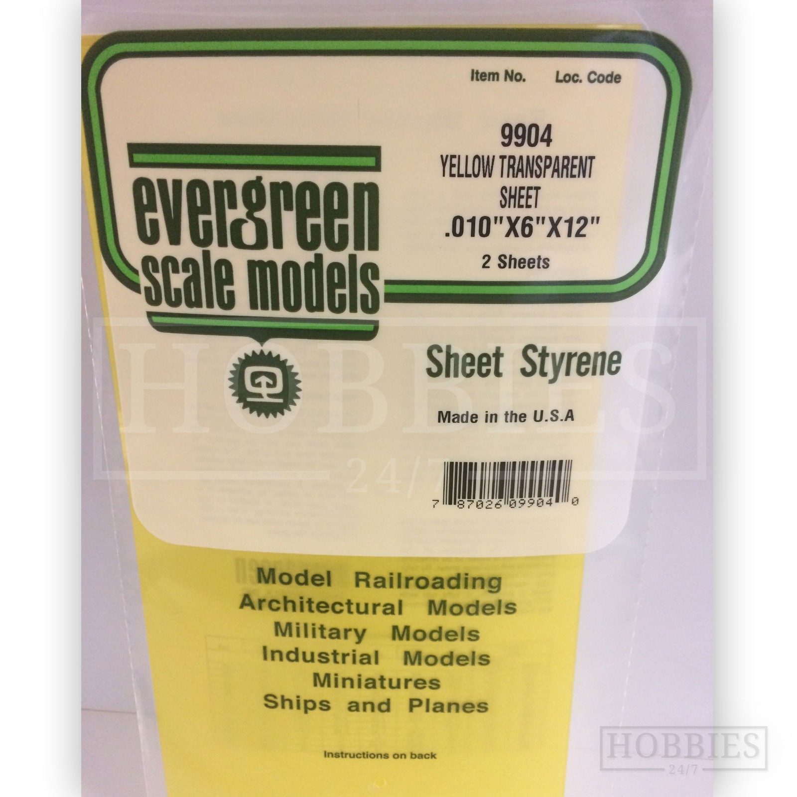 Evergreen Polystyrene Sheet Styrene Model Scratch Building Plastic ...