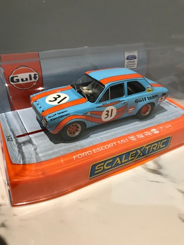 SCALEXTRIC C4013 FORD ESCORT MK1 GULF EDITION 1/32 B,N,I,B ...