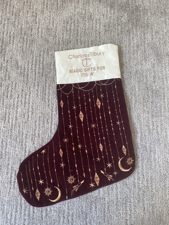 Charlotte Tilbury Christmas Stocking Magic Gifts Velour Velvet Gift ...