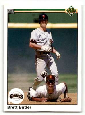 1990 Upper Deck #119b Brett Butler San Francisco Giants Baseball Car ID ...