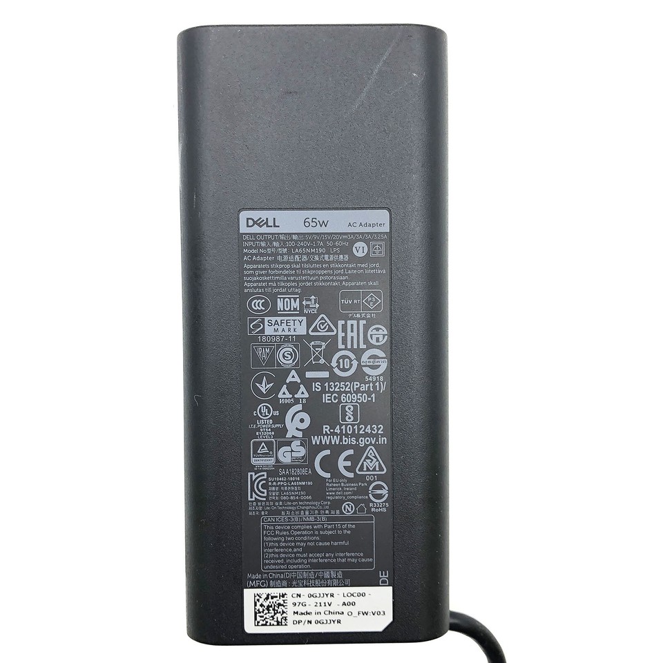 Genuine Dell USB C AC Power Charger Slim for Dell Latitude 5440 P165G ...