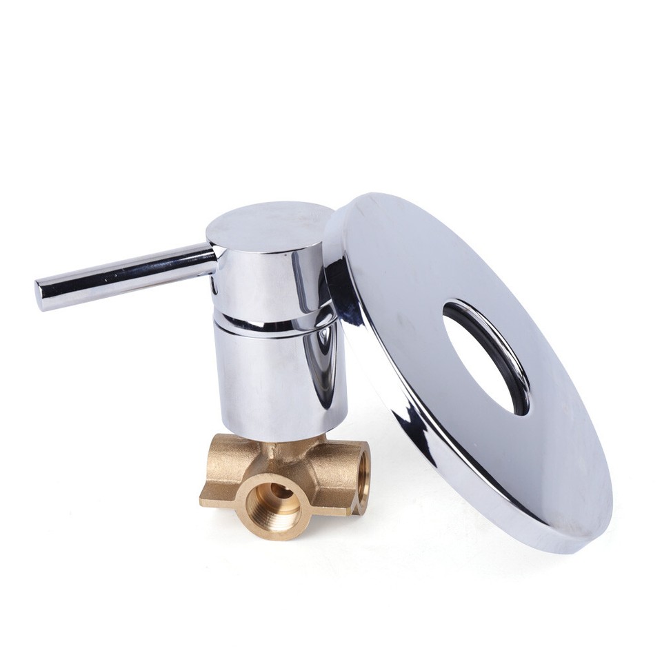 Wall Mounted Shower Tap Control Valve 1 Handle Bath Hot/ Cold Mixer ...
