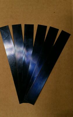 6 PIECE Blue Tempered Spring Steel Shim .015" x 1/2" w, 3 inch LONG 0. ...