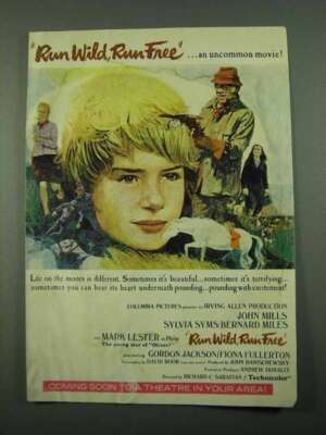 1969 Run Wild, Run Free Movie Ad - An Uncommon Movie | eBay
