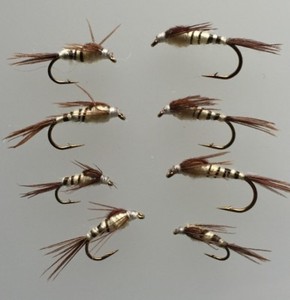 Fly Fishing WALKERS NYMPHS Premier Qualität Mayfly imitation - size 10 ...