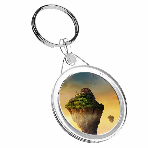 1 x Floating Castle Medieval Fantasy - Keyring IR02 Mum Dad Birthday ...