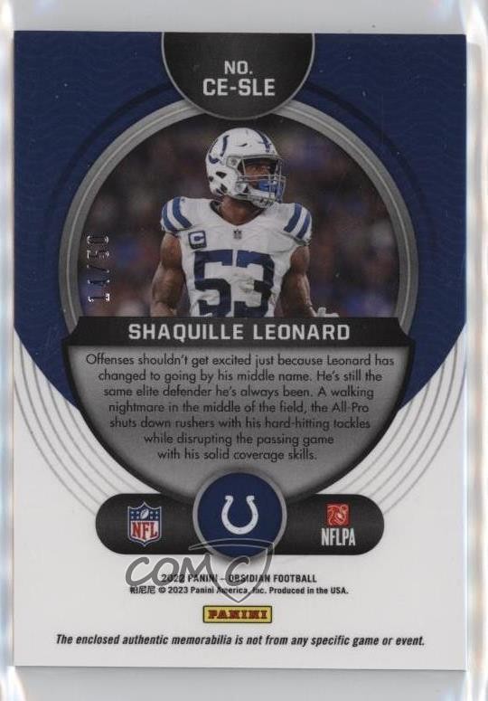 2022 Panini Obsidian Cutting Edge Electric Etch Green /50 Shaquille ...