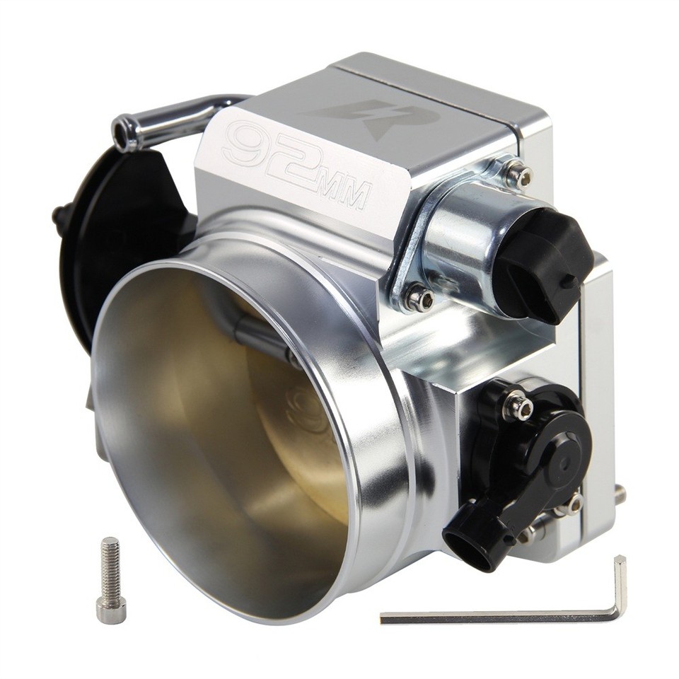 92mm Throttle Body w/Manifold Adapter Plate IAC TPS & for GM LS1 LS2 ...