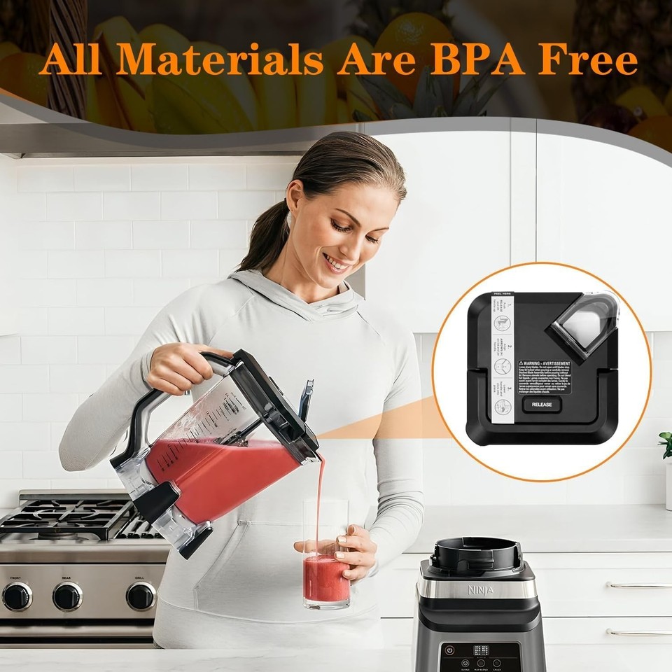 Replacement Locking Lid for Ninja Blender 72 OZ Capacity Easy to ...