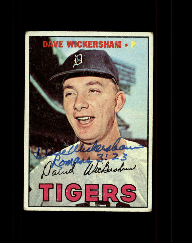Dave Wickersham Signed 1967 Topps #112 IN PERSON AUTOGRAPH | eBay